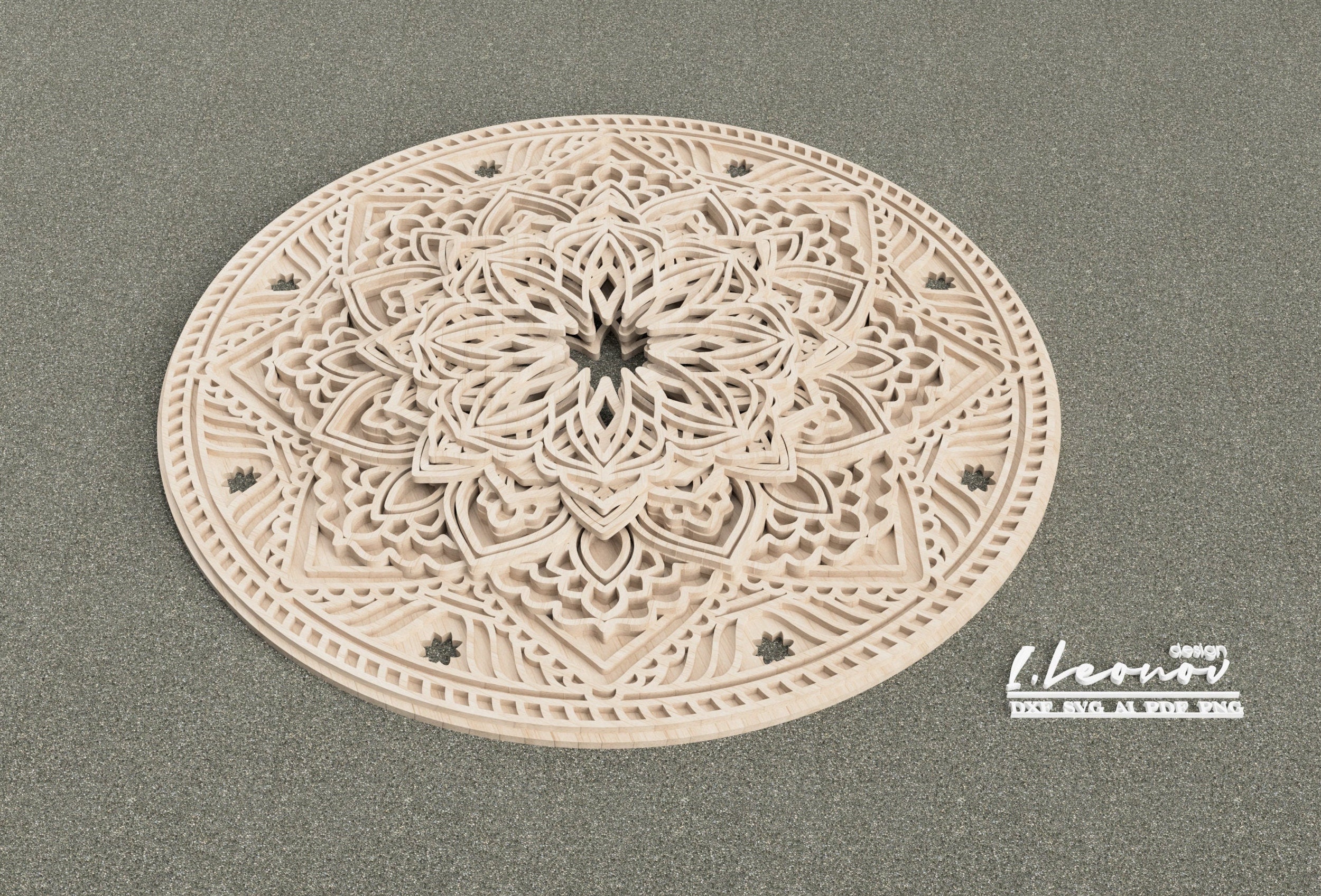 Digital File Mandala DXF File DXF File for Laser Cut - Etsy