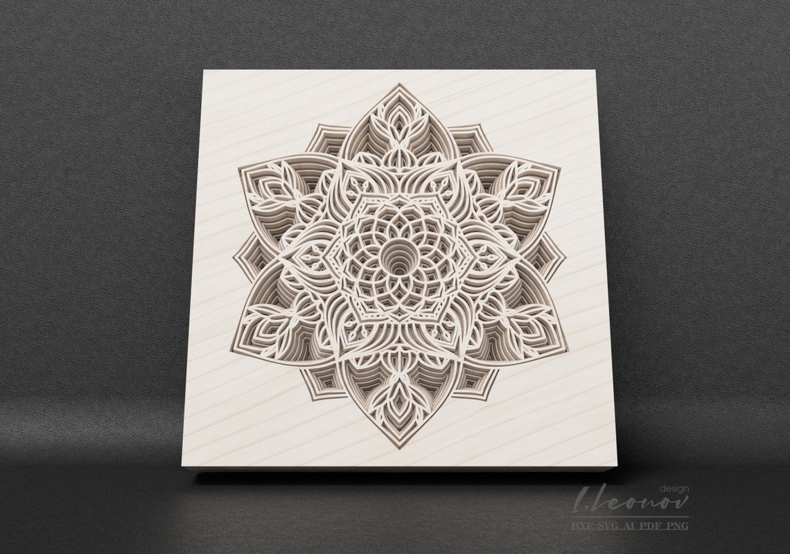 Digital File, Mandala DXF File, DXF File for Laser Cut, Layered Dxf ...