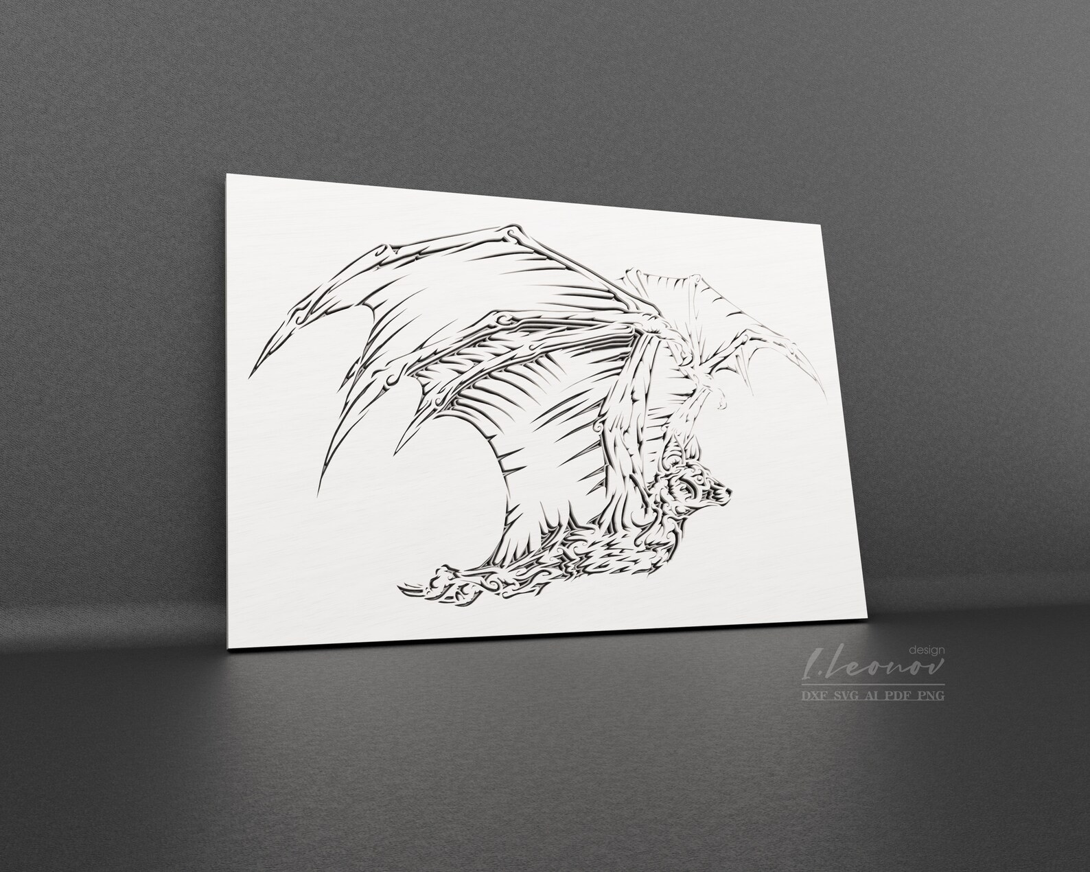 Multilayer Laser Cut File Bat Dxf File SVG Ai EPS Dxf Laser - Etsy