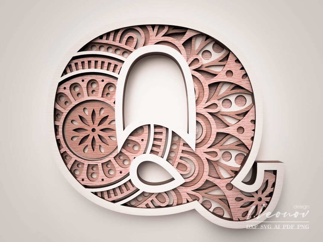 Laser Cut DXF Letter Q DXF Alphabet Letter Q, Laser Cut Letter ...
