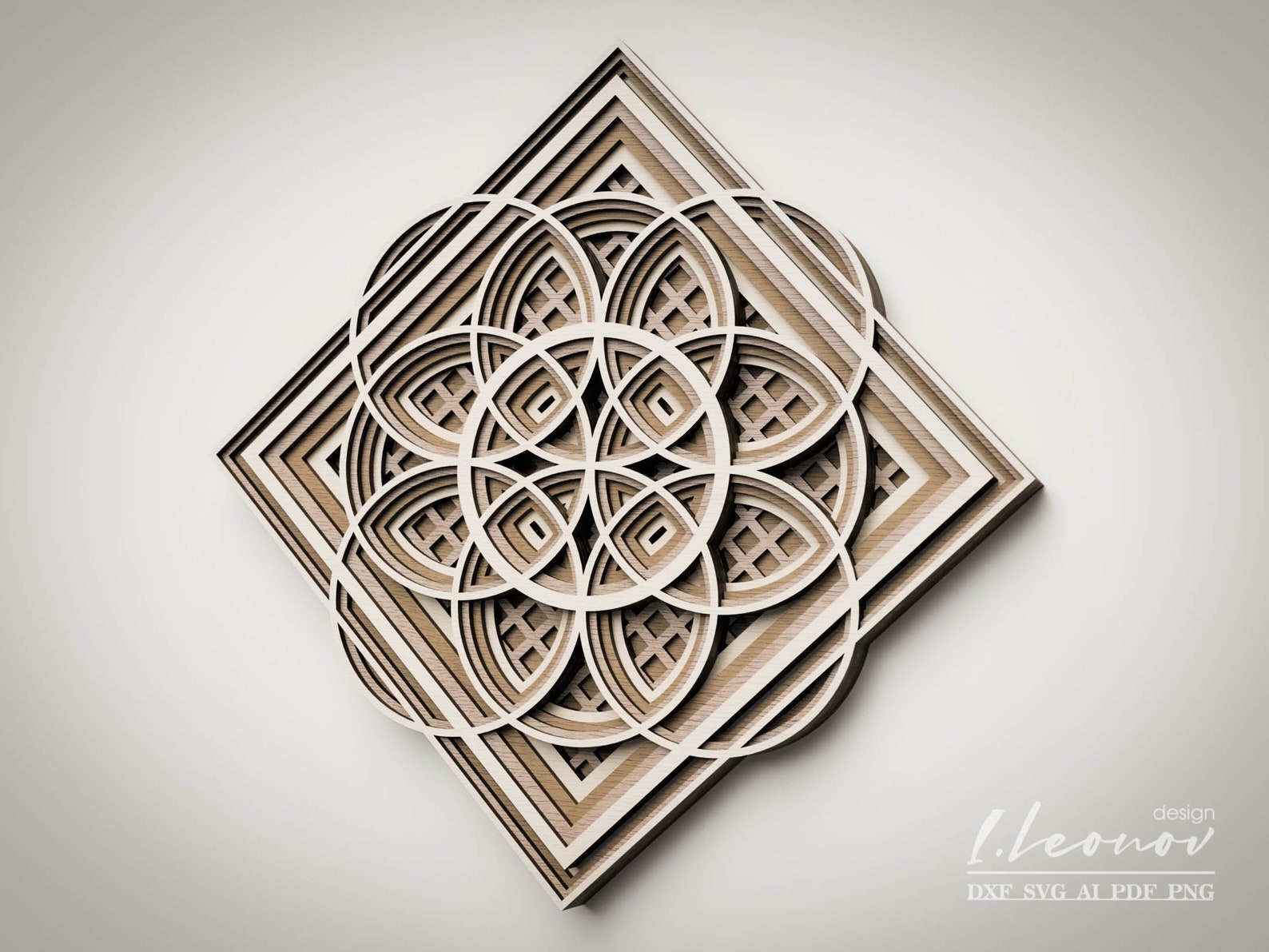 Digital File, Mandala DXF File, DXF File for Laser Cut, Layered Dxf ...