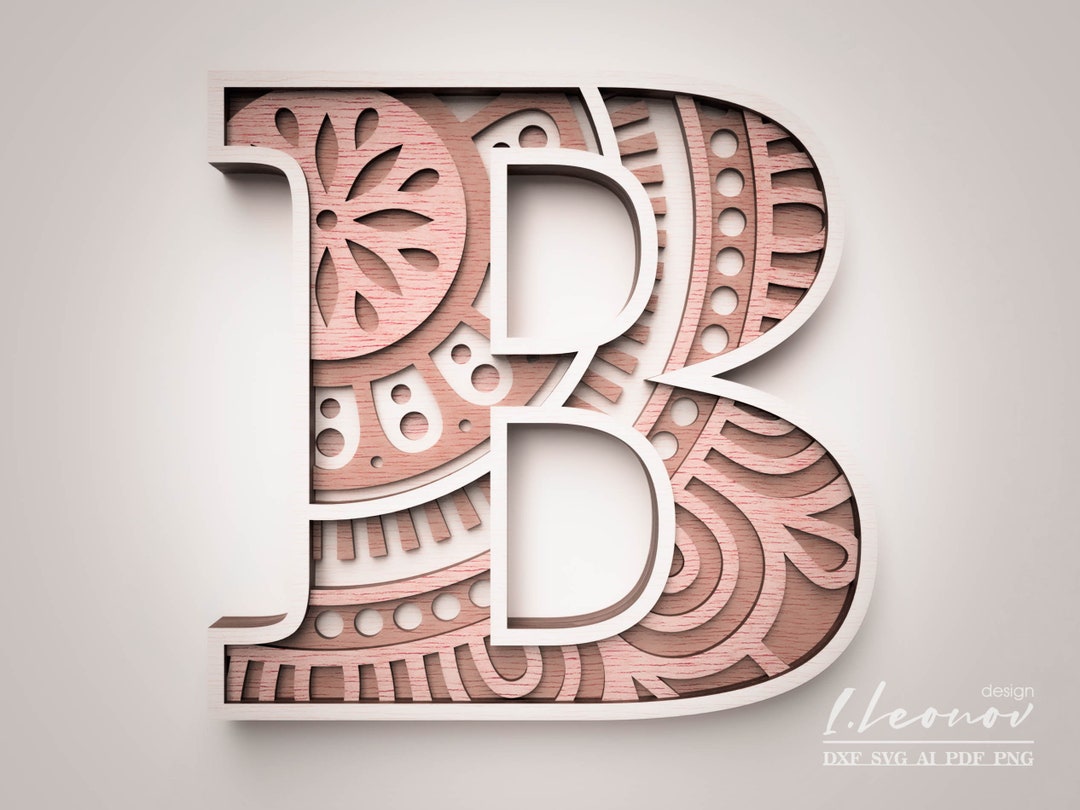 Laser Cut DXF Letter B DXF Alphabet Letter B, Laser Cut Letter ...