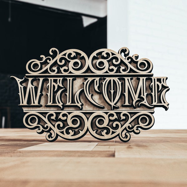 Laser Cut Welcome Sign - Etsy