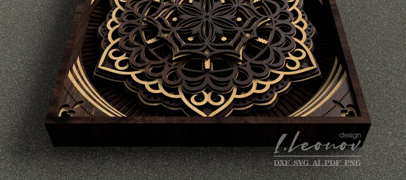 Digital file Multilayer Mandala DXF file DXF File for Laser | Etsy