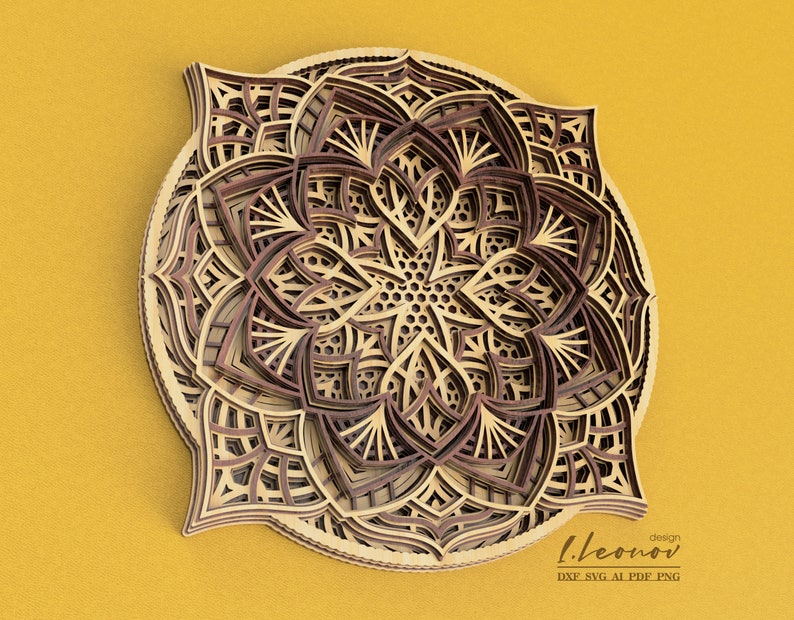 Multilayer Laser Cut Mandala Dxf File , Dxf File for Laser Cut, Paper ...