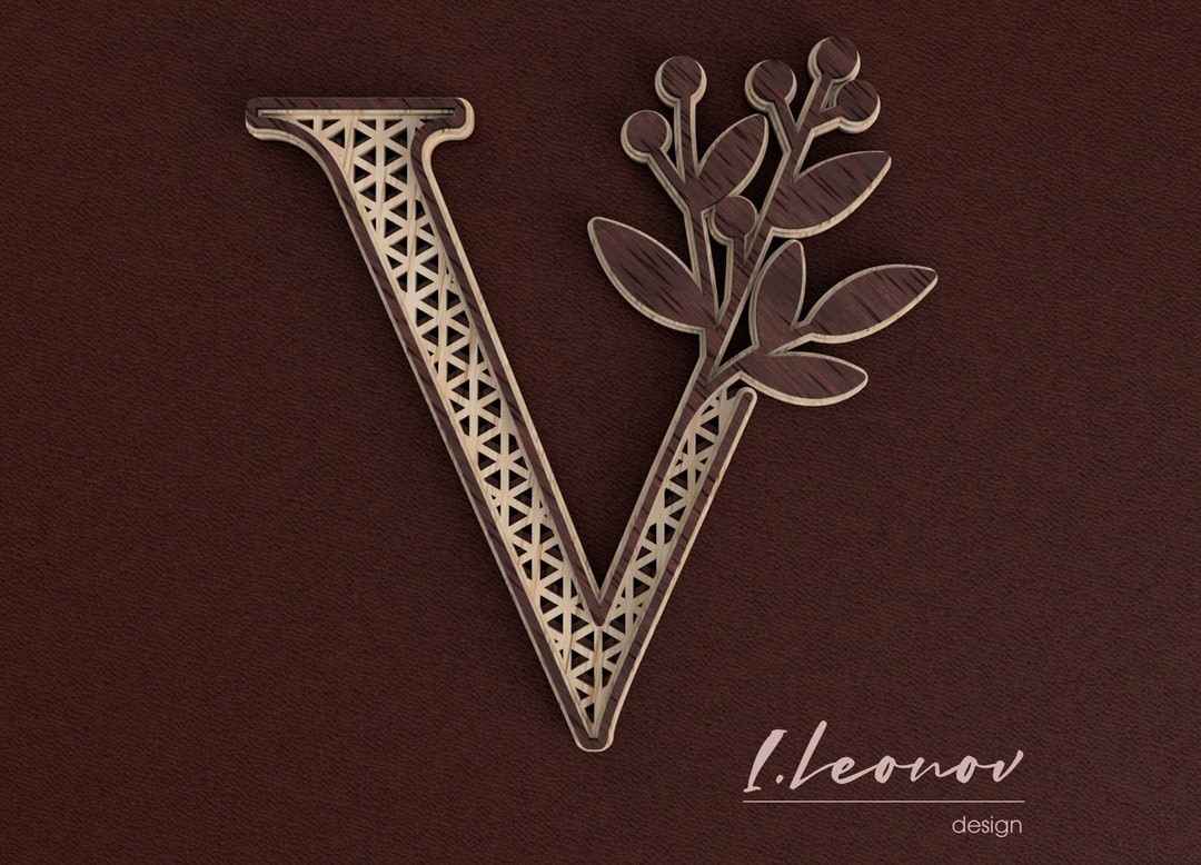 Laser Cut DXF Letter V, DXF Alphabet Letter V, Laser Cut Letter ...