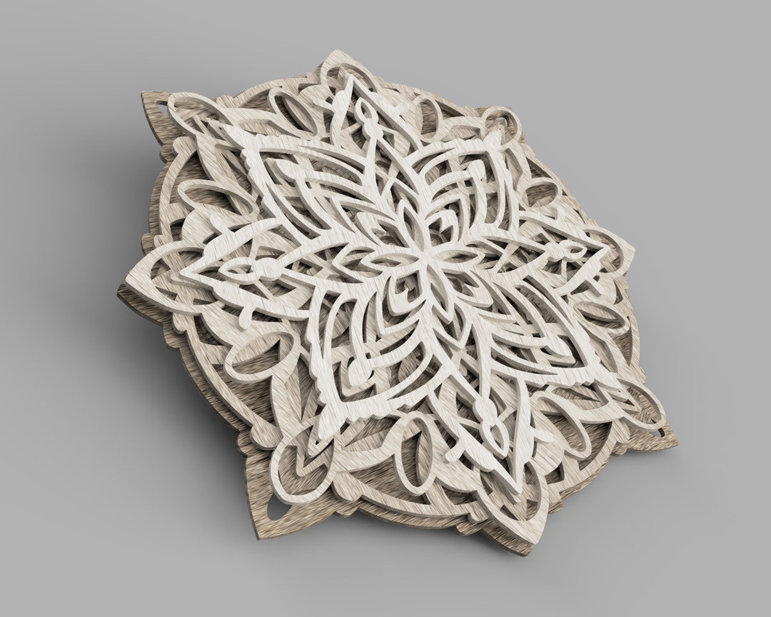 Digital File, Mandala DXF File, DXF File for Laser Cut, Layered Dxf ...