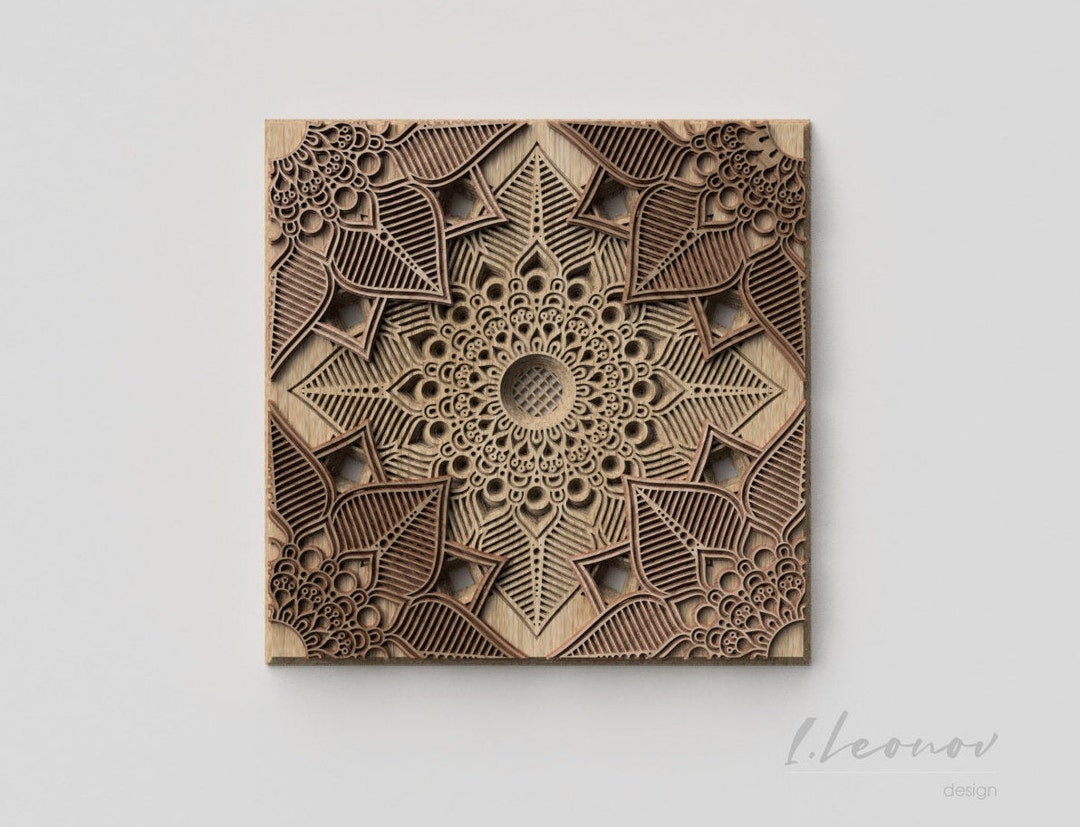 Indian Bohemian Wall Art, Mandala DXF File, DXF File for Laser Cut ...