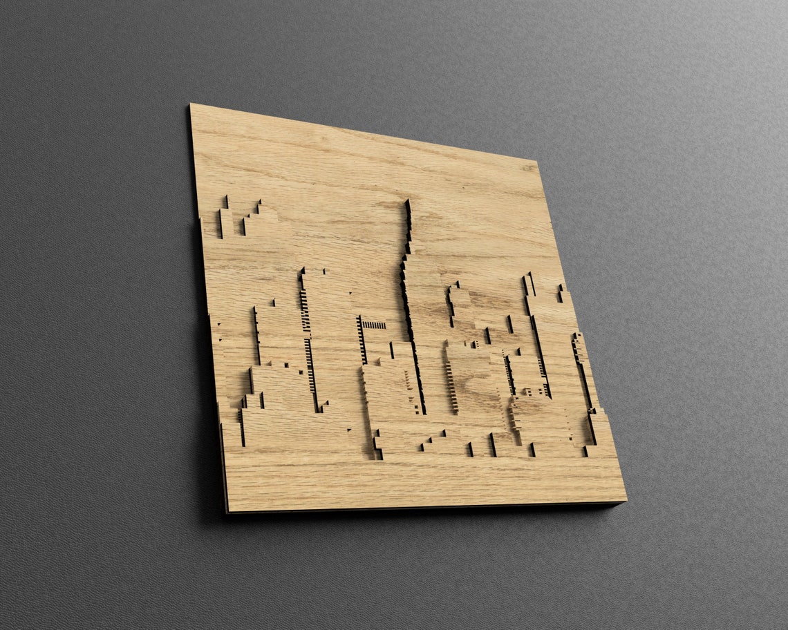 Digital File Multilayer City DXF File DXF File for Laser - Etsy