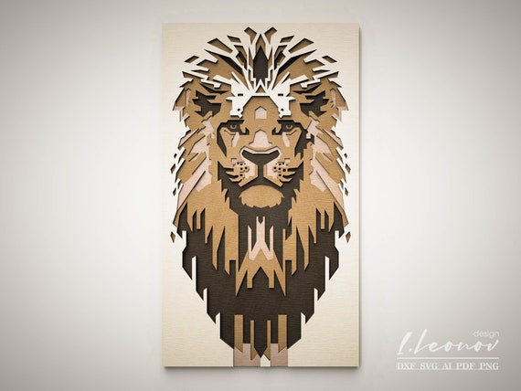 Archivo de corte láser multicapa archivo dxf león SVG Ai EPS - Etsy España