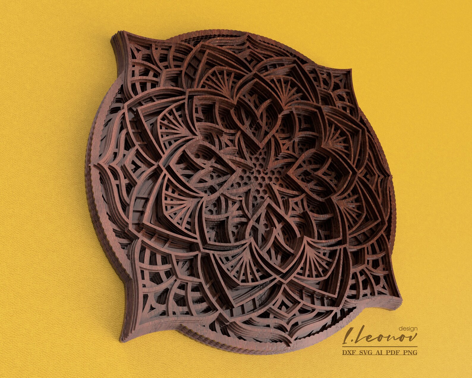 Multilayer Laser Cut Mandala Dxf File Dxf File for Laser - Etsy