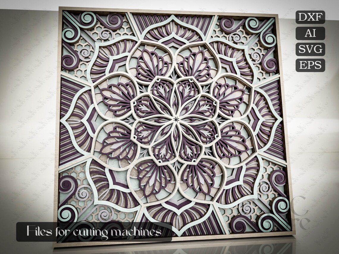 Multilayer Laser Cut Mandala Dxf File Dxf File for Laser - Etsy