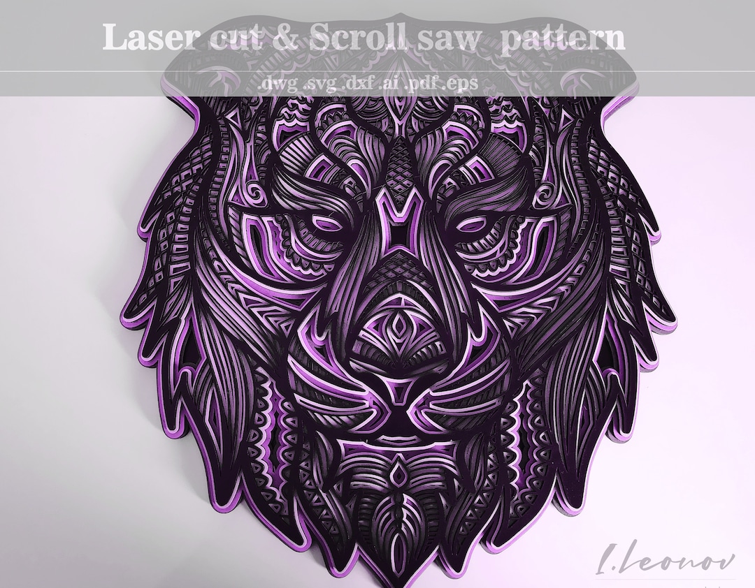 Multilayer Laser Cut File, Dxf File for Laser Cut, Layered Lion, Plasma ...