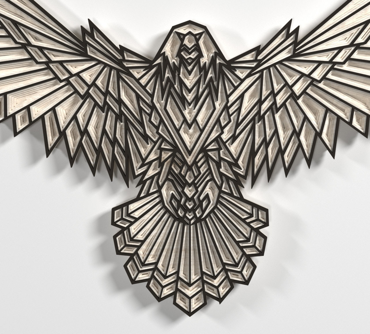 Laser Cut Wall Art Eagle Vector File Multilayer Dxf File for - Etsy
