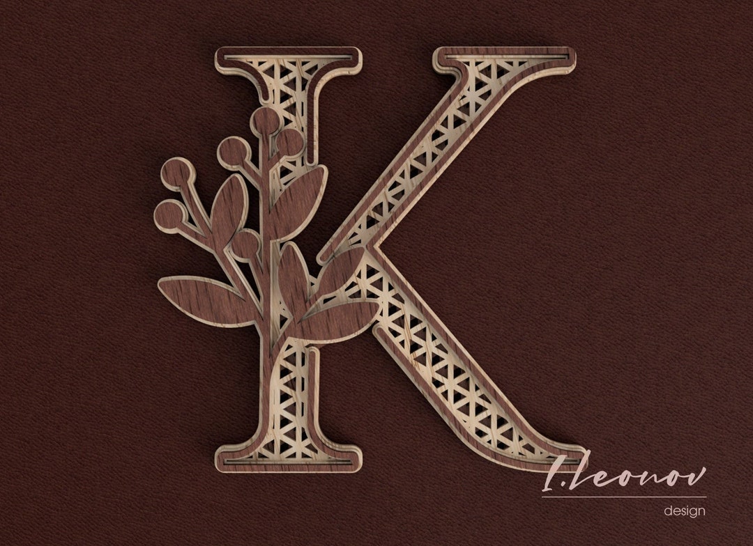 Laser Cut DXF Letter K DXF Alphabet Letter K, Laser Cut Letter ...
