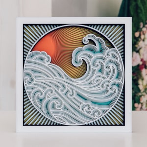 Digital File, Multilayer Sea DXF File, DXF File for Laser Cut, Layered ...