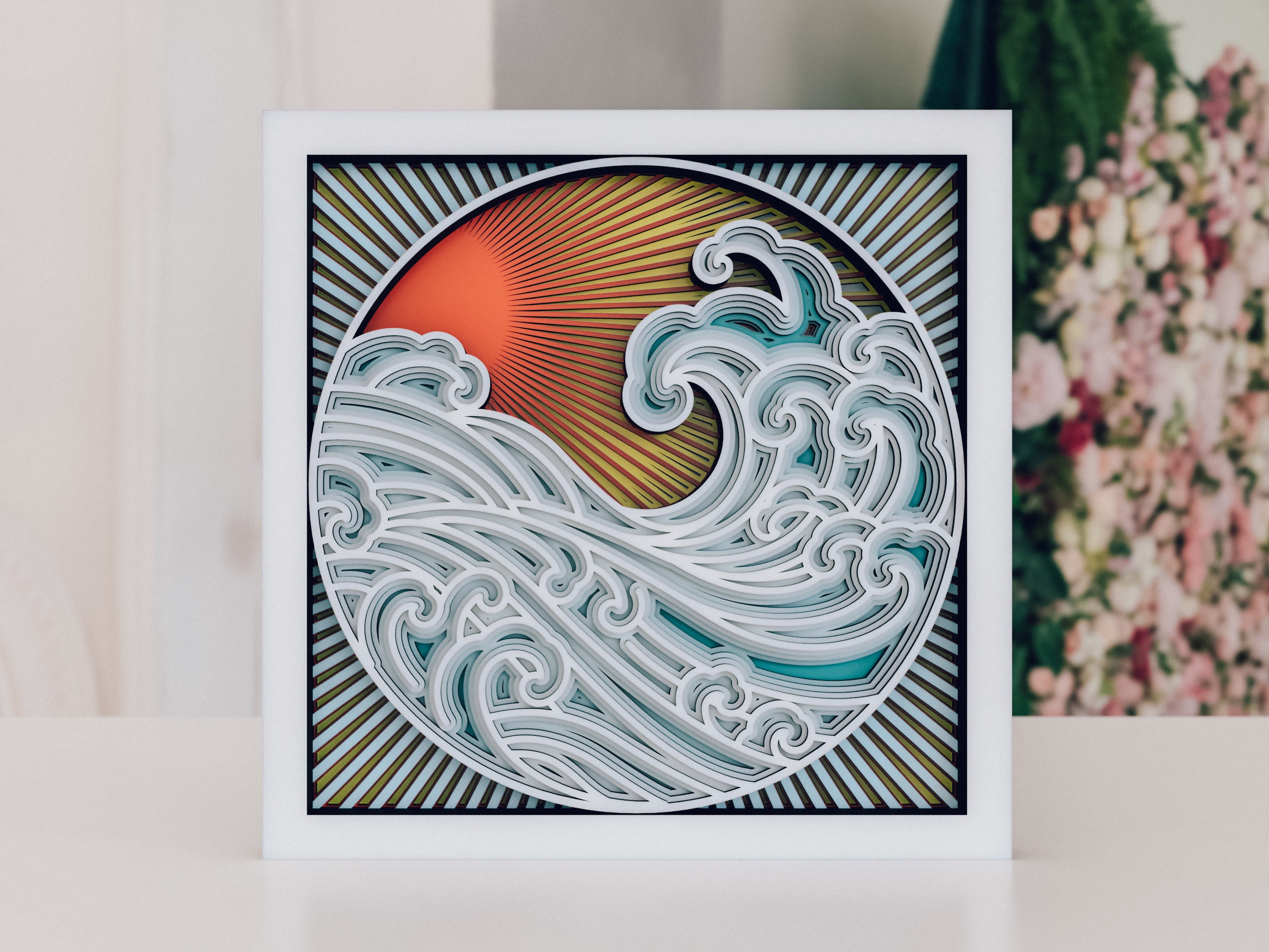 Digital File, Multilayer Sea DXF File, DXF File for Laser Cut, Layered ...