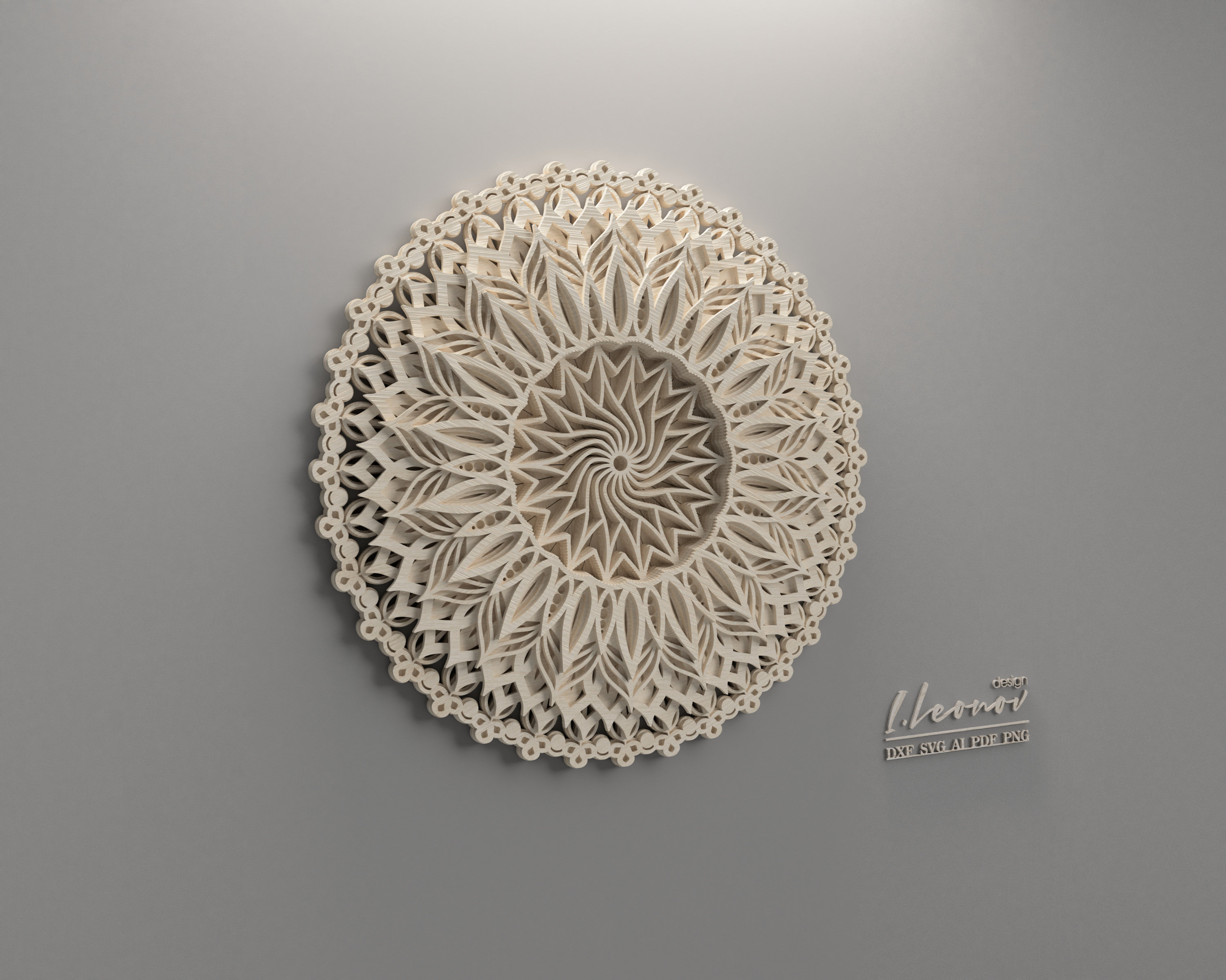 Digital File, Mandala DXF File, DXF File for Laser Cut, Layered Dxf ...