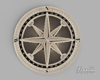 Compass Laser Cut File - Etsy
