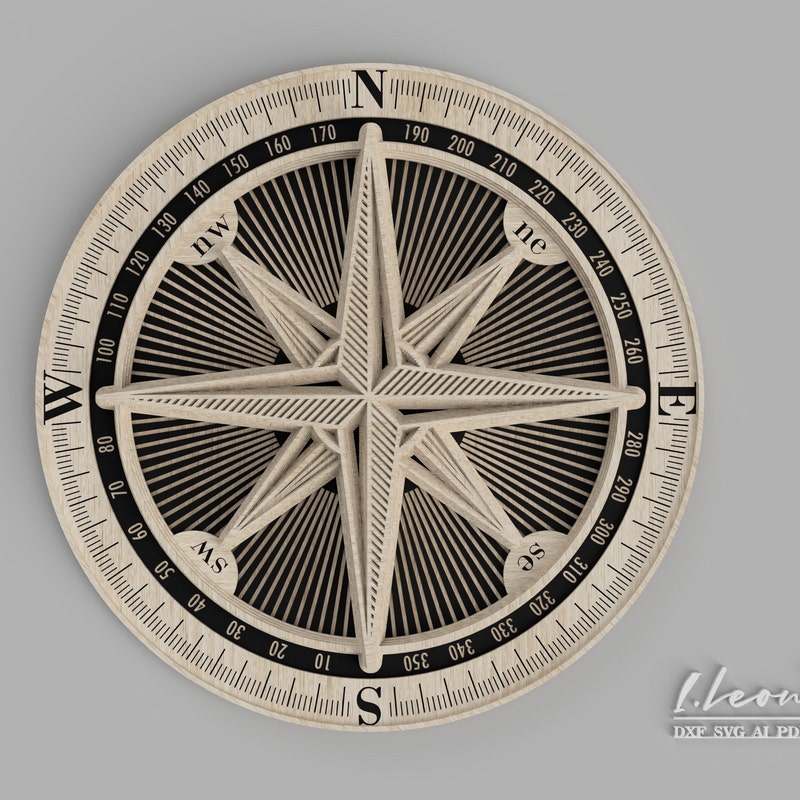 Wooden Compass Wall Art - Etsy