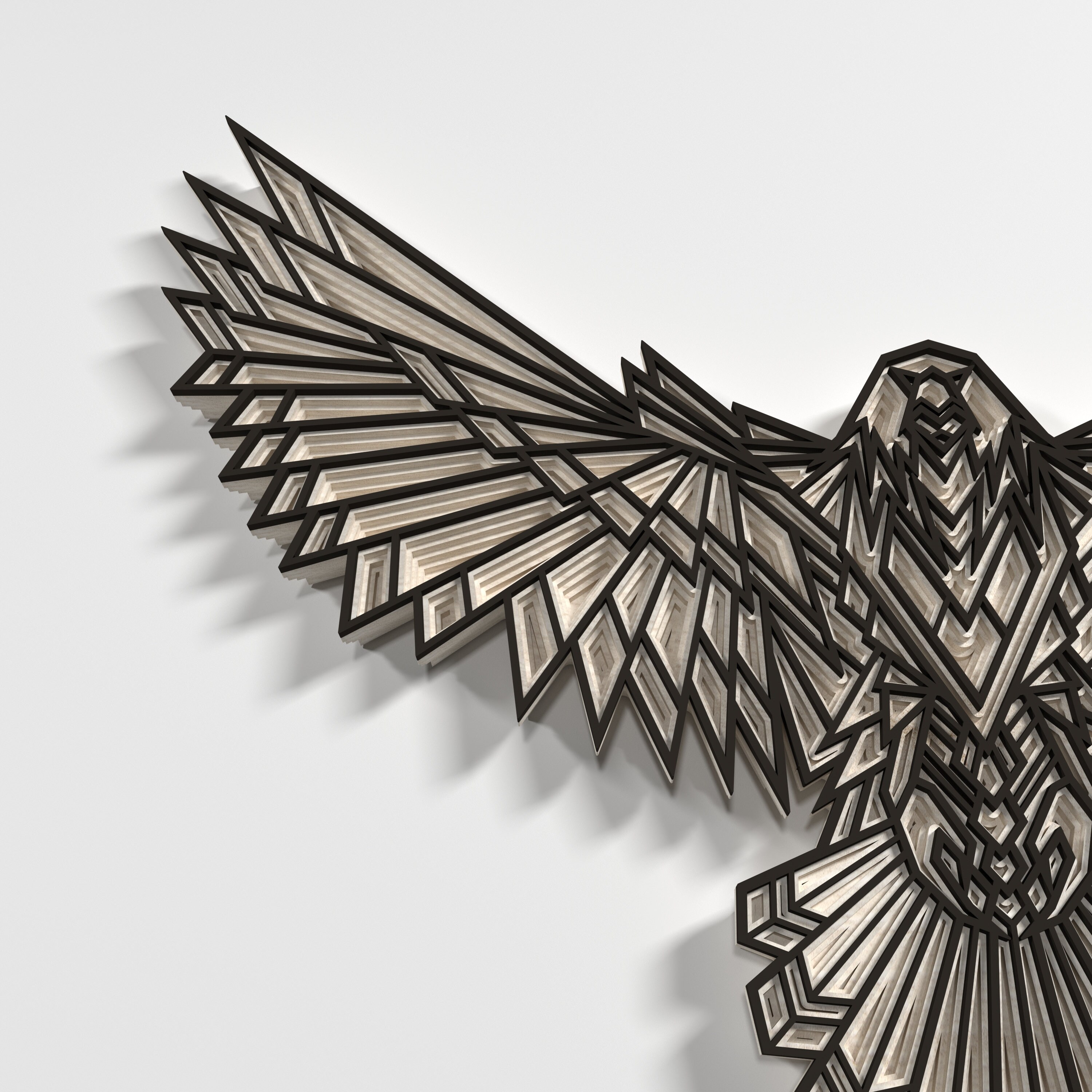 Laser Cut Wall Art Eagle Vector File Multilayer Dxf File for - Etsy UK