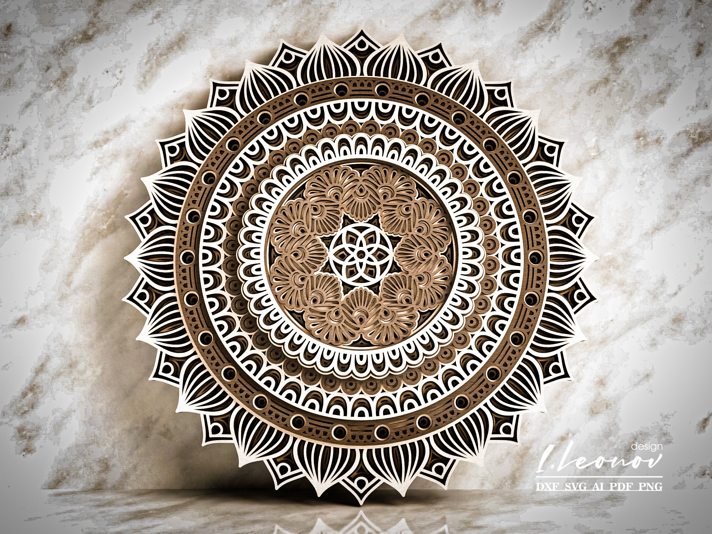 Digital File Mandala DXF File DXF File for Laser Cut - Etsy