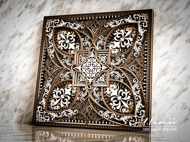 Digital File, Mandala DXF File, DXF File for Laser Cut, Layered Dxf ...