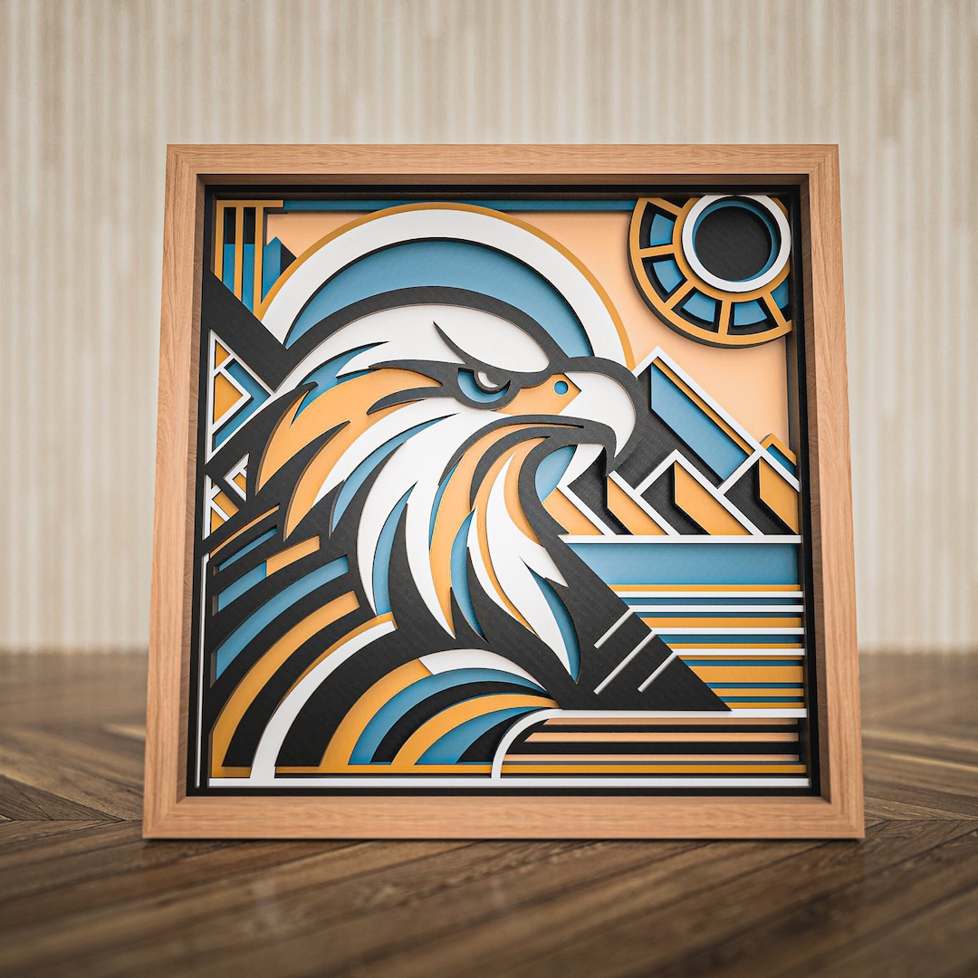 Art Deco Eagle, Multilayer Laser Cut Wall Art DXF File for Laser Cutters or Plotters. - Etsy