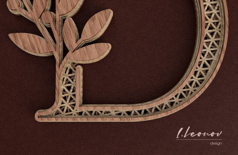 Laser Cut DXF Letter D DXF Alphabet Letter D Laser Cut - Etsy