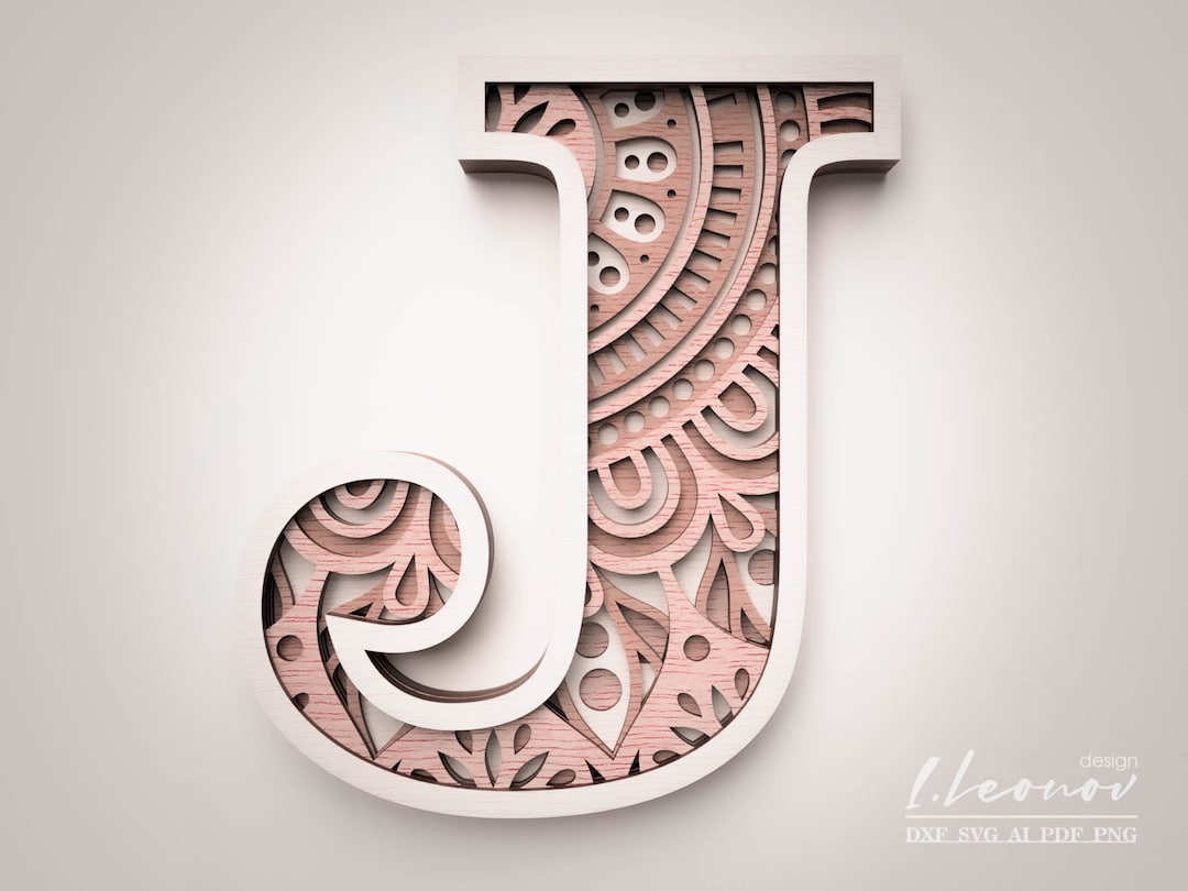 Laser Cut DXF Letter J DXF Alphabet Letter J, Laser Cut Letter ...