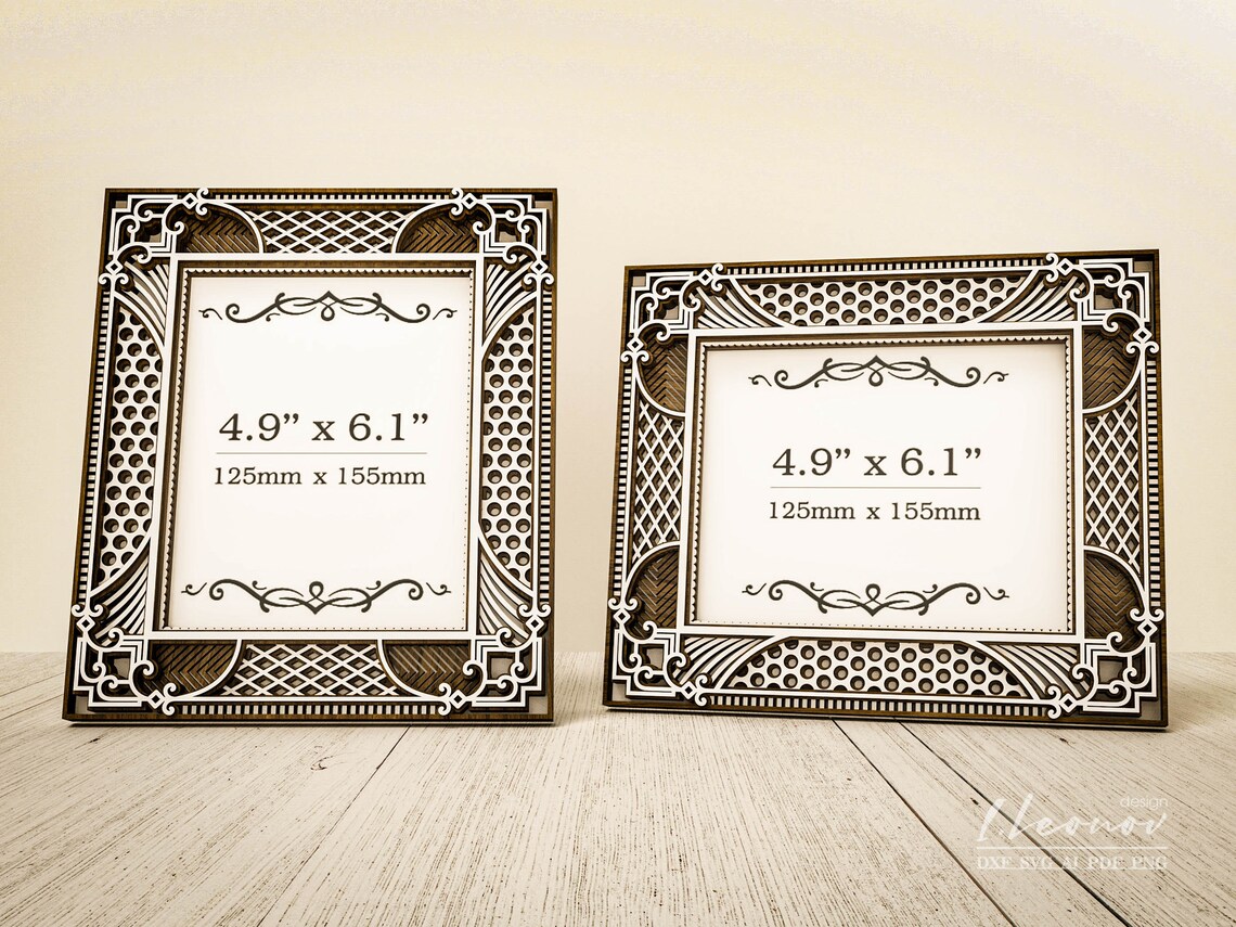 Digital Laser Cut File, Laser Cut Photo Frame Vector File, Laser Cut ...