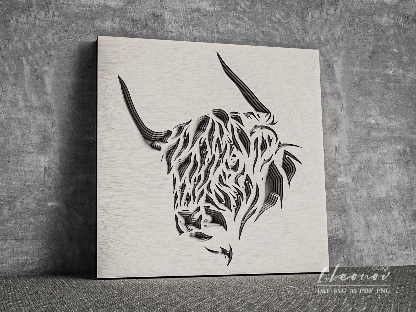 Multilayer Bison Laser Cut File Bison Dxf File SVG Ai EPS | Etsy