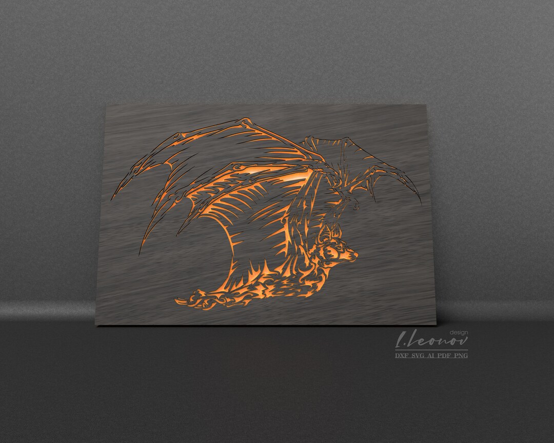 Multilayer Laser Cut File, Bat Dxf File, SVG Ai EPS Dxf Laser Cut Wall ...