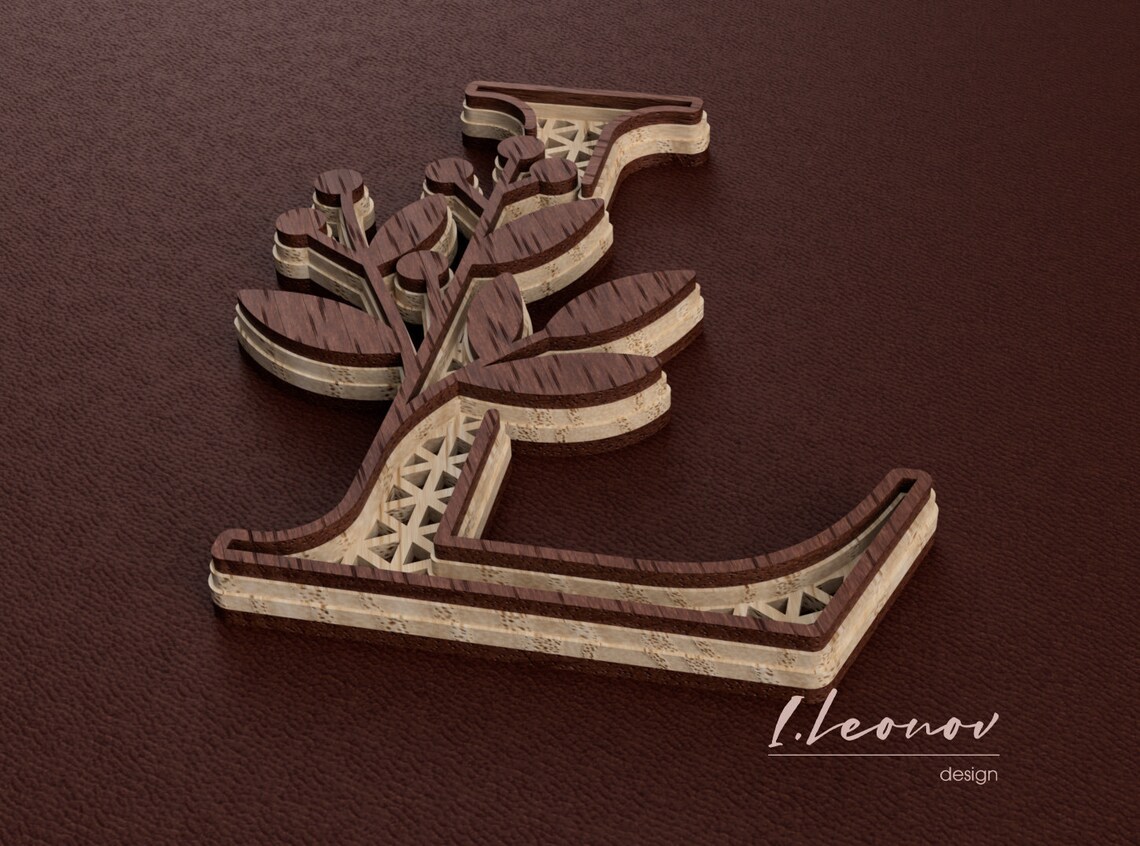 Laser Cut DXF Letter L DXF Alphabet Letter L Laser Cut | Etsy