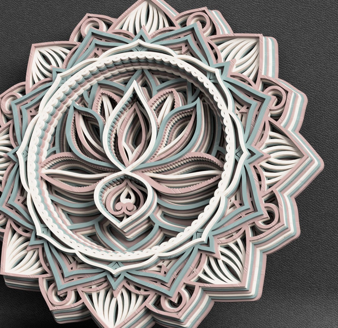 Digital File Mandala Lotus DXF File DXF File for Laser Cut - Etsy