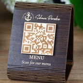 Scan for Menu Sign Custom QR Code Menu QR Code Tabletop Sign Scan for ...