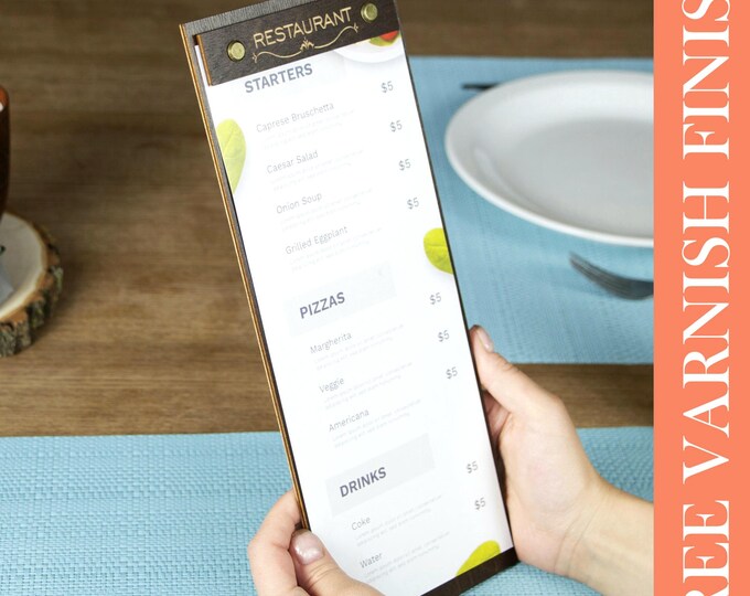 Menu Holders for Restaurants, Covers Restaurant, Wall Menu Holder, Cafe ...