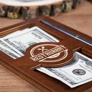 Personalized Check Holder Restaurant Checkbook Holder Server Book ...