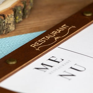 Restaurant Menu Holder Wooden Menu Board Table Menu Folder Custom Menu ...