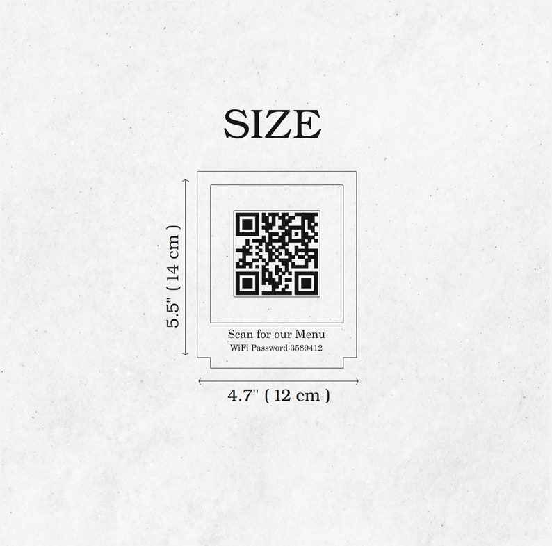 Acrylic Menu QR Code Sign Double-sided Menu Display QR Code Menu Wi-fi ...