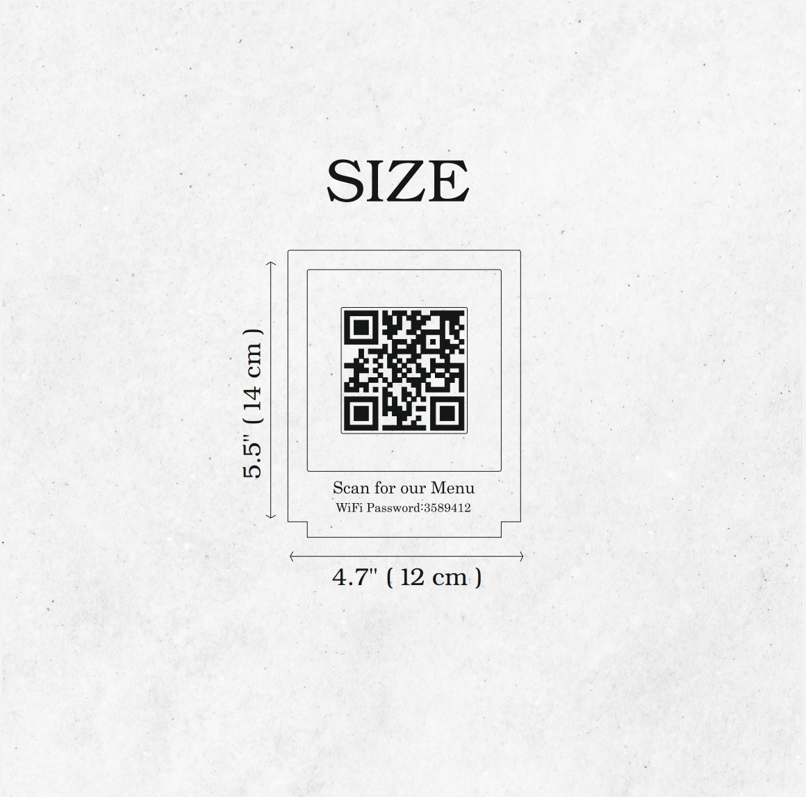 Acrylic Menu QR Code Sign Double-sided Menu Display QR Code Menu Wi-fi ...