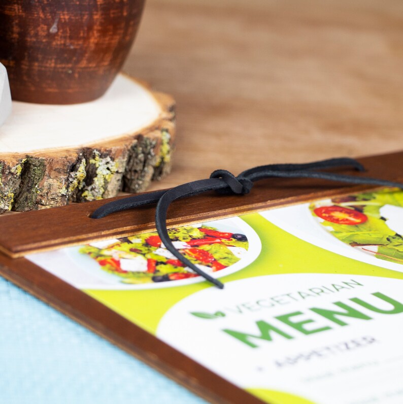 Restaurant Menu Board Wooden Menu Holder Menu Cover Engraved - Etsy