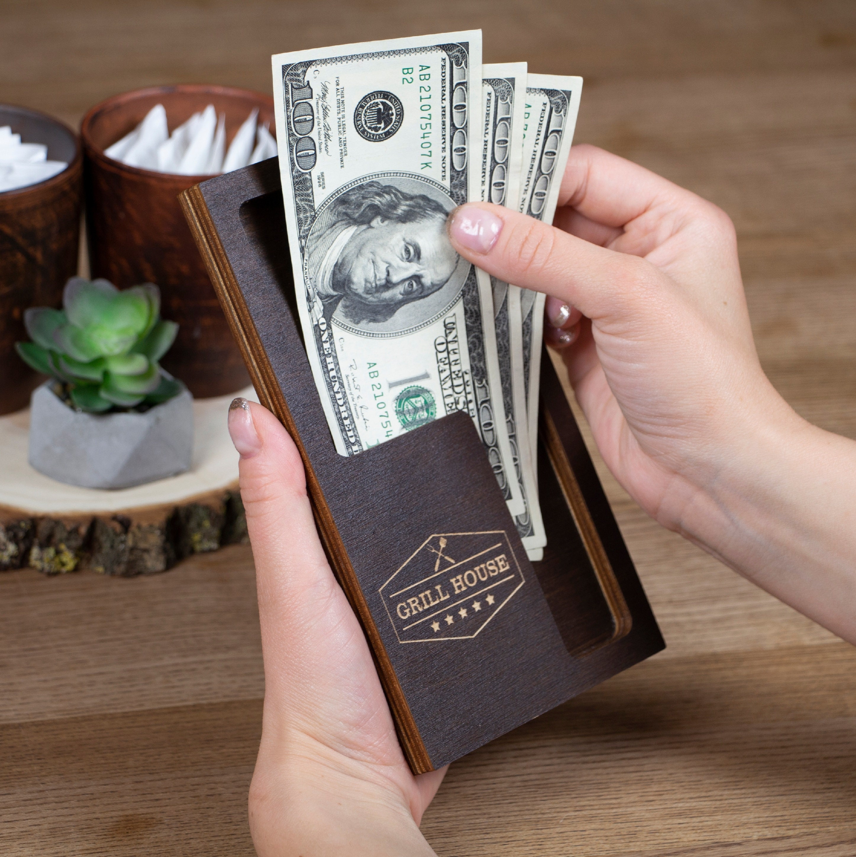 Check Presenter Tray for Guest Personalized Check Presenter With Logo ...