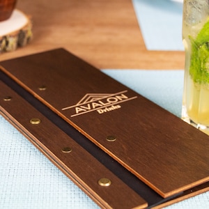 Restaurant Menu Folder With Leather Strap Restaurant Table Menu Holder ...