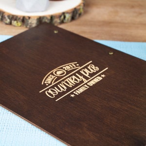 Table Menu Folder Restaurant Menu Holder Wood Menu Board Custom Menu ...