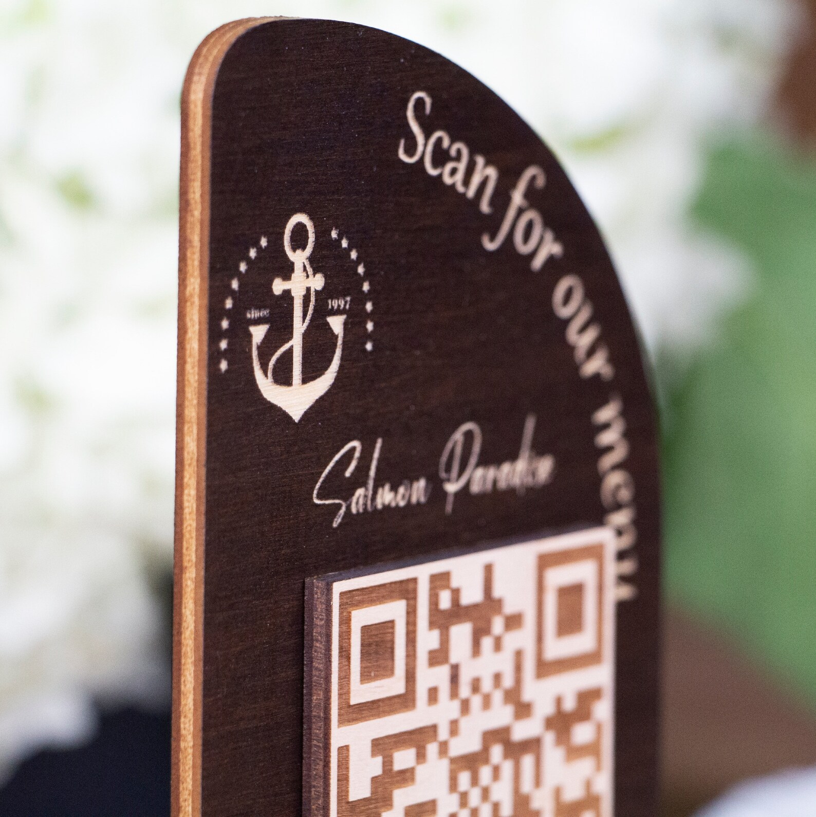 Custom Qr Code Sign Qr Code Tabletop Sign Restaurant QR Code - Etsy