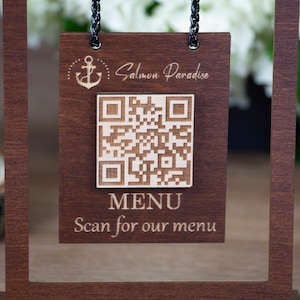 Unique Table QR Code Sign Restaurant QR Code Menu Stand Small Bussiness ...