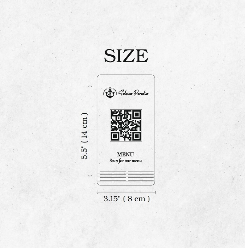 Table QR Code Sign QR Code Stand Tabletop Sign Small Bussiness - Etsy