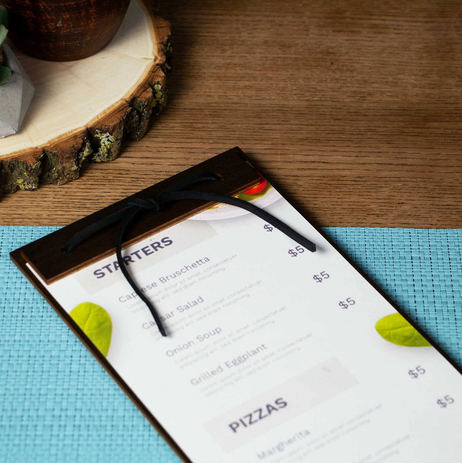 Restaurant Menu Board Wooden Menu Holder Menu Cover Engraved Menu ...