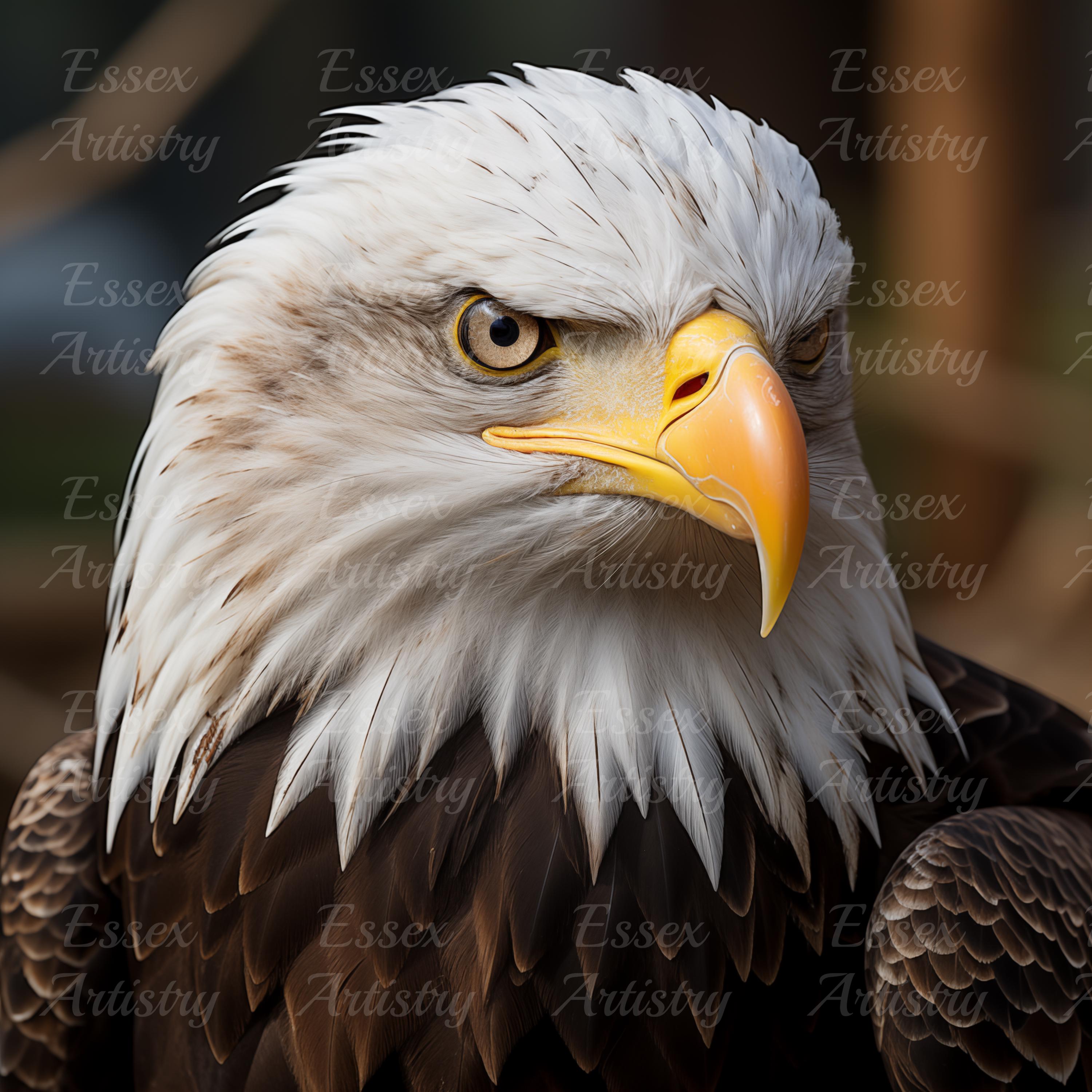 5-pack / Realistic Bald Eagle With Flag Background Close-up – High ...